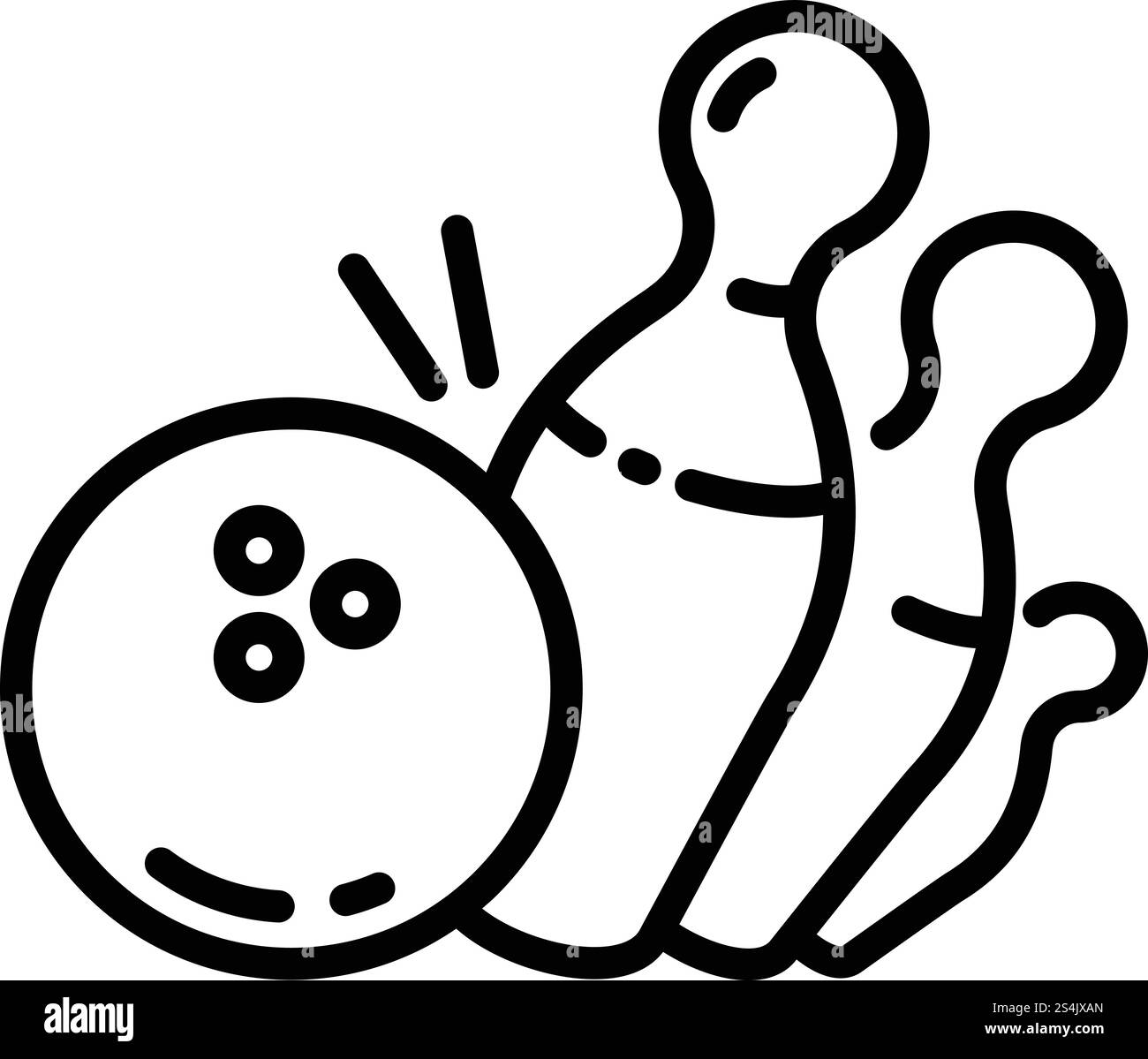 Bowling strike pin icon. Outline bowling strike pin vector icon for web ...