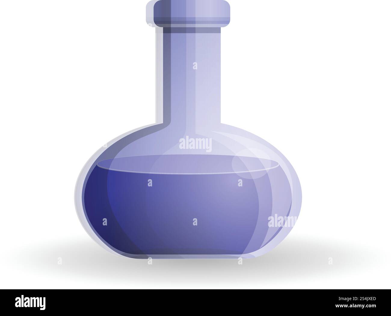 Blue flask icon. Cartoon of blue flask vector icon for web design ...