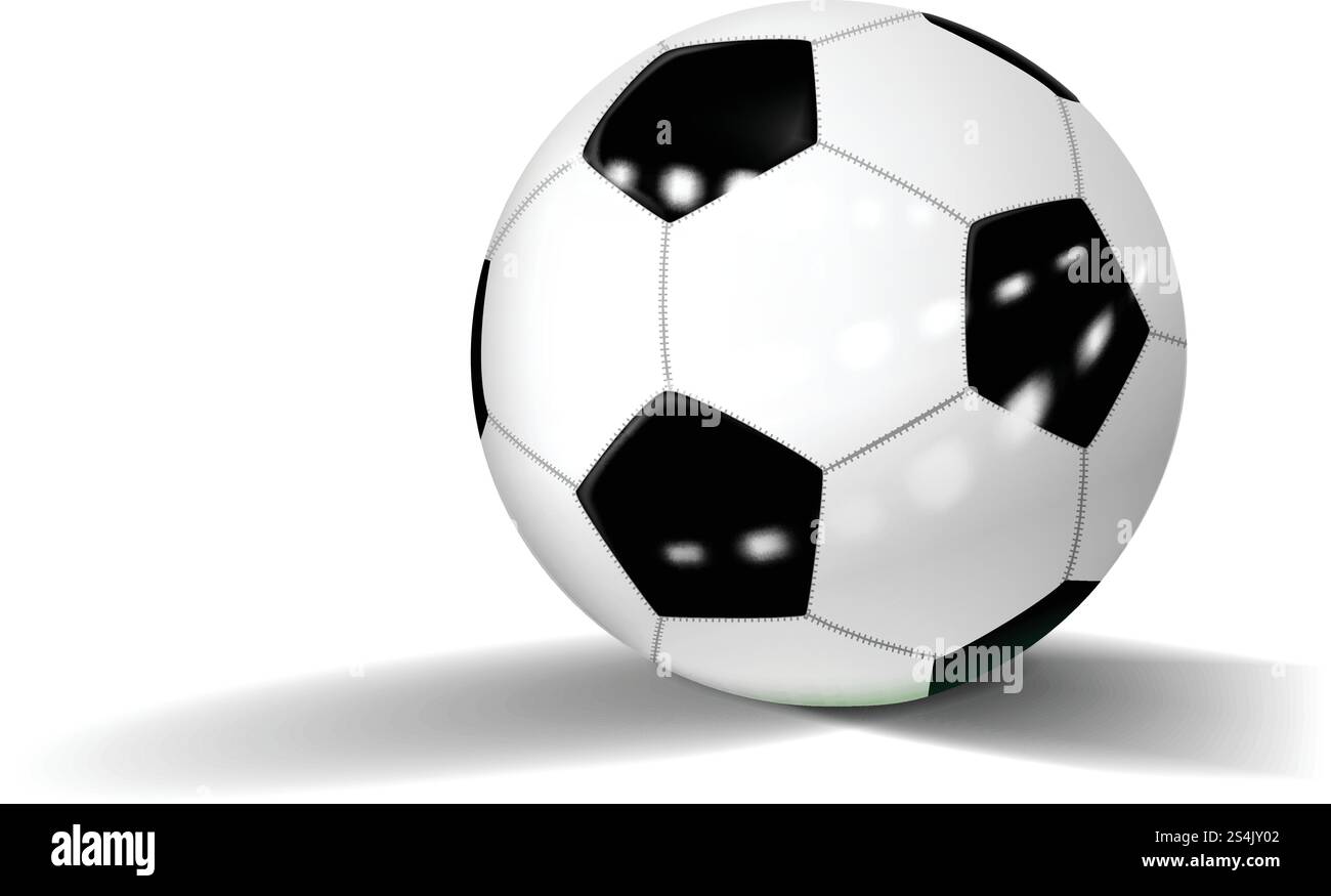 Soccer ball icon. Realistic illustration of soccer ball vector icon for ...