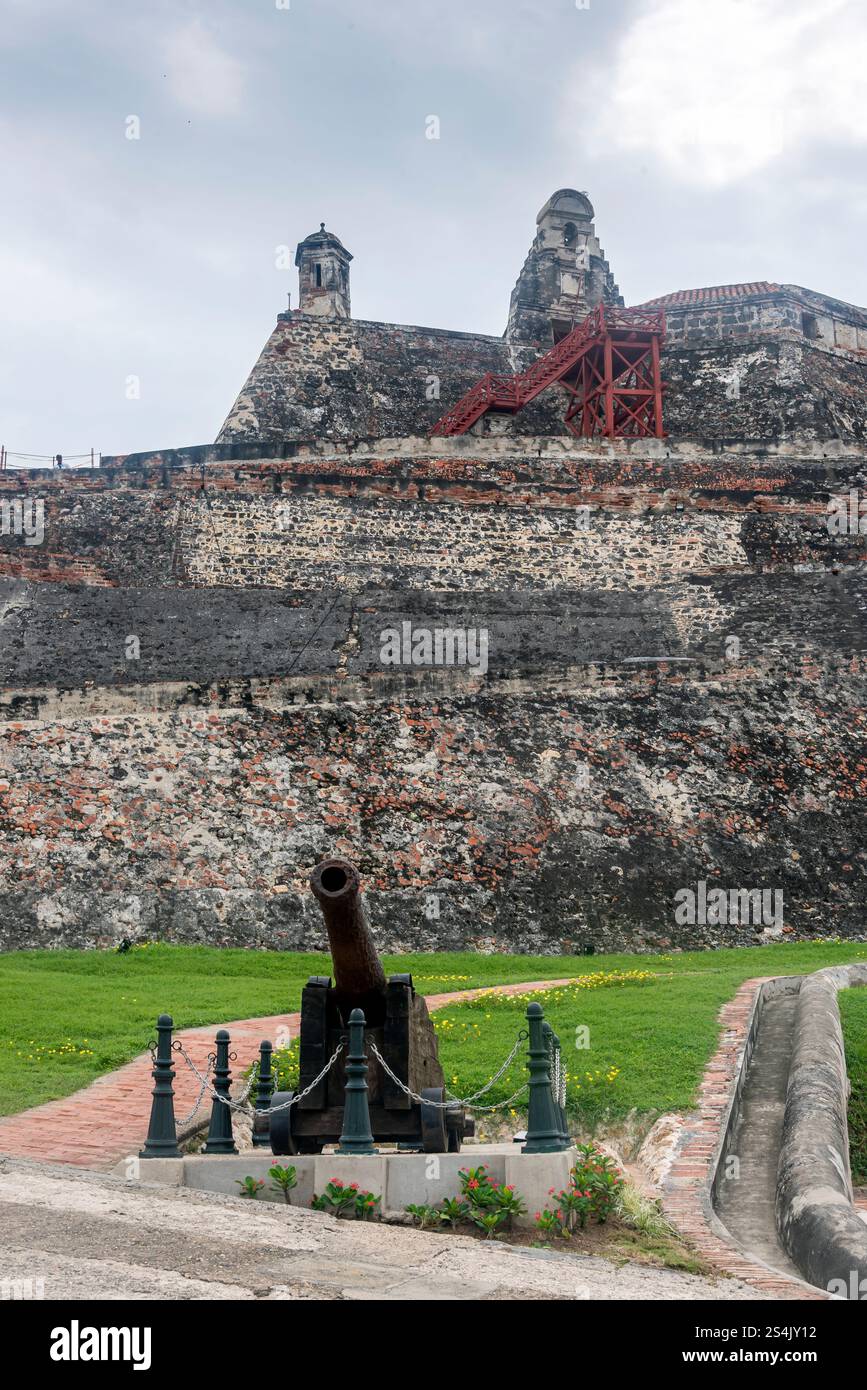 San Felipe castle and fortress. Historical Center, Cartagena de Indias ...