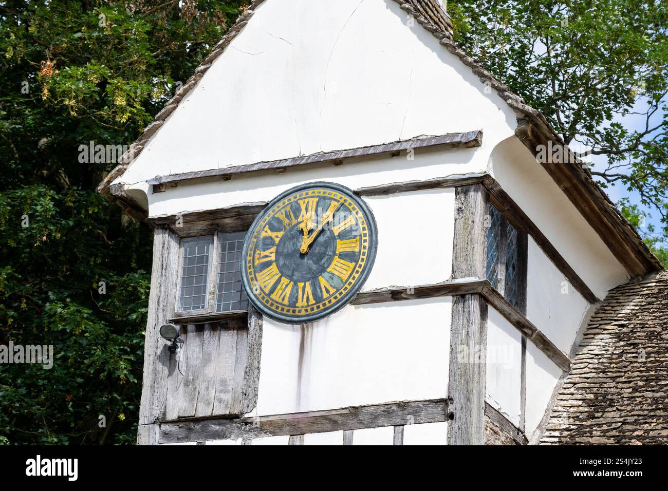 Lacock United Kingdom - August 9 2024; Dormer window detail over ...