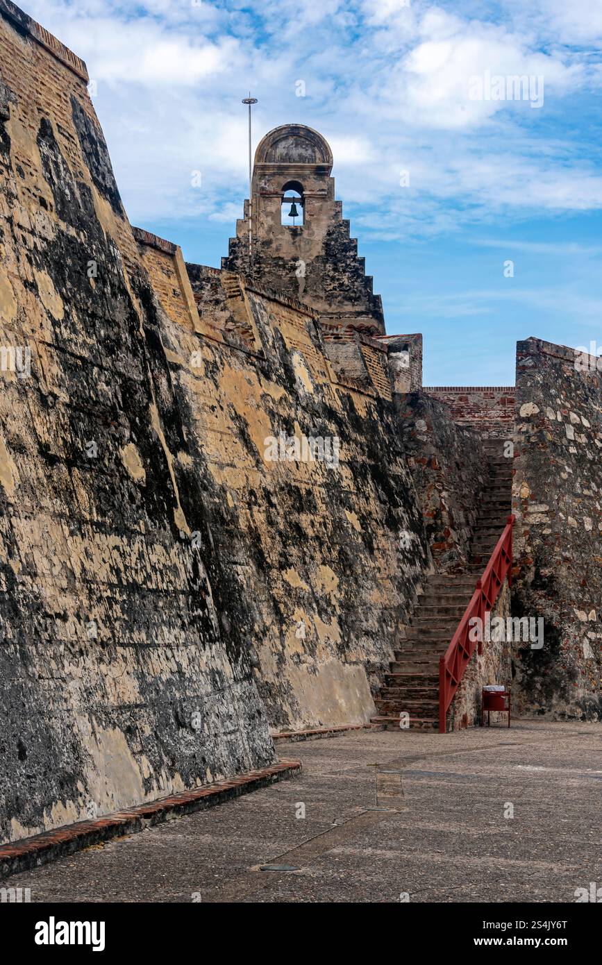 San Felipe castle and fortress. Historical Center, Cartagena de Indias ...
