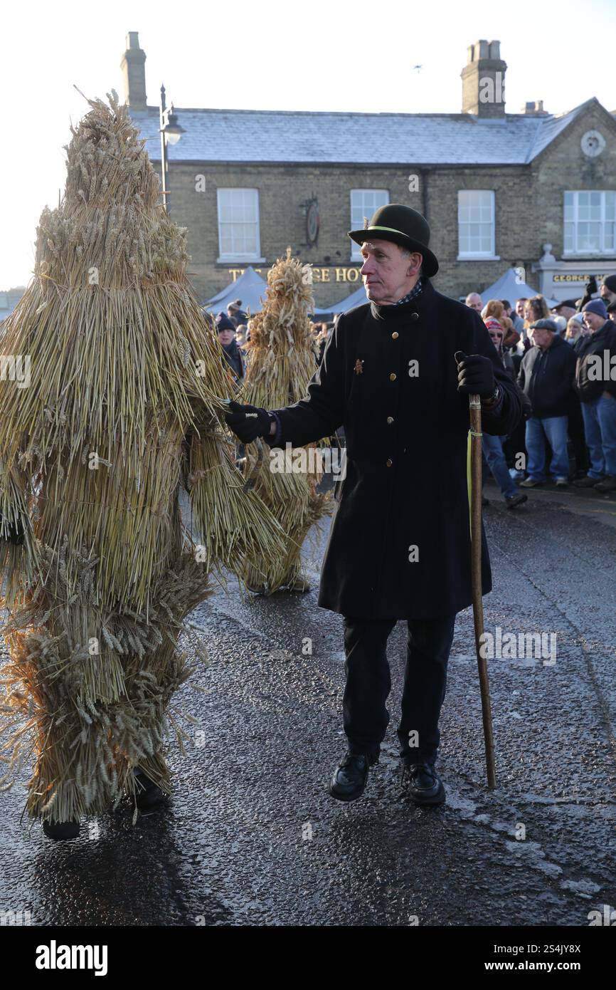Whittlesey, England, UK. 11th Jan, 2025. The straw bear is paraded ...