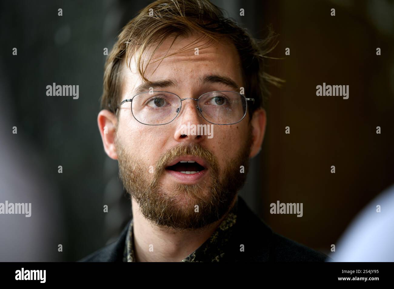 Sydney, Australia. 13th Jan, 2025. Zack Schofield speaks to the media after departing the ...