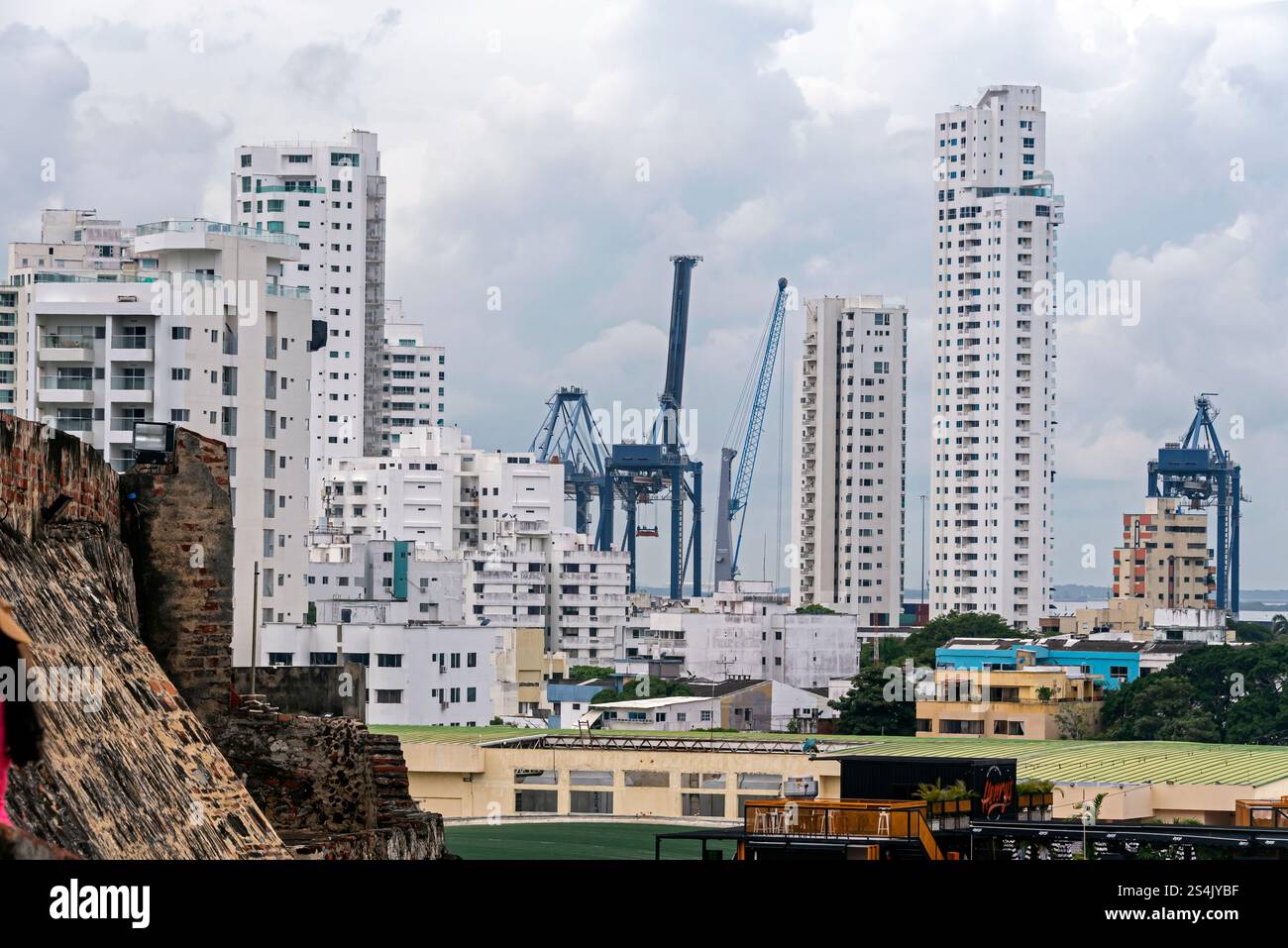 San Felipe castle and fortress. Historical Center, Cartagena de Indias ...