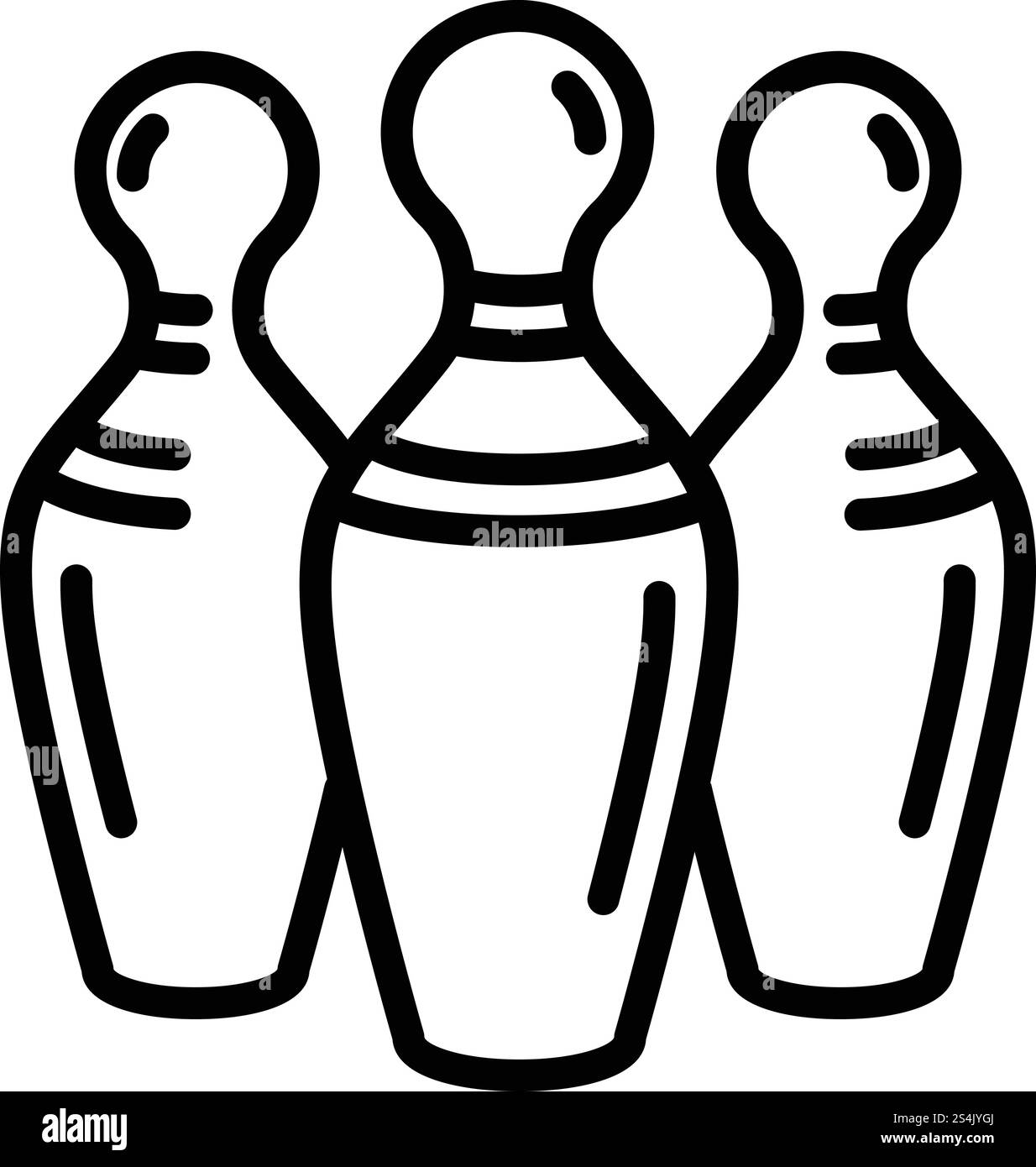 Bowling pins icon. Outline bowling pins vector icon for web design ...