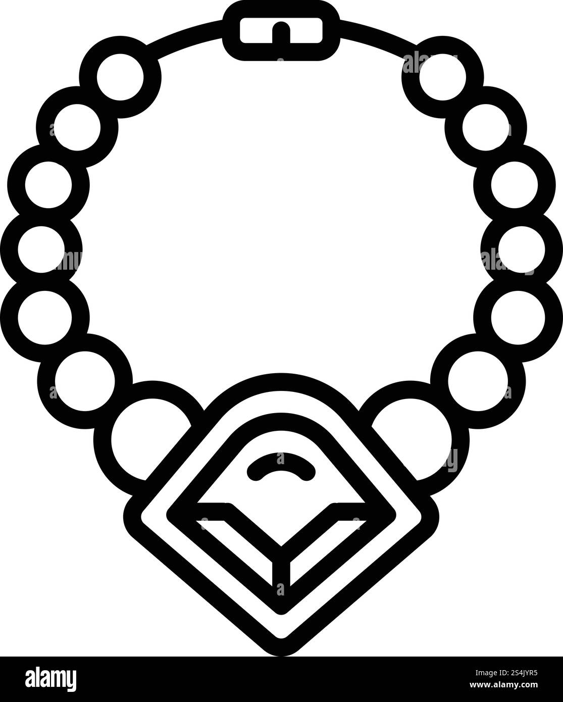 Premium necklace icon. Outline premium necklace vector icon for web ...