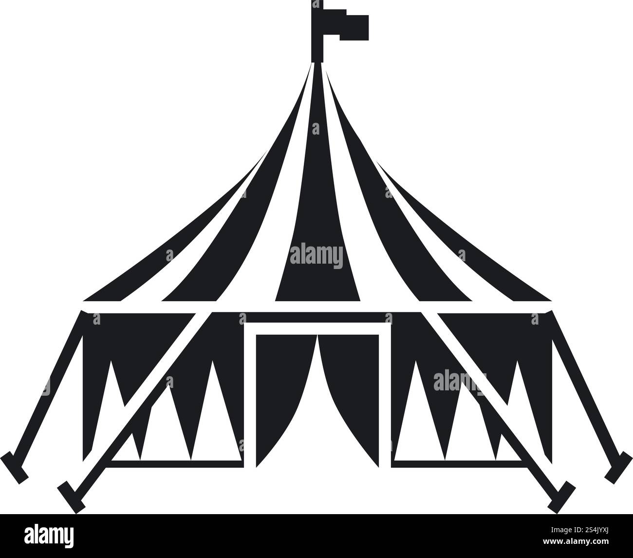 Circus tent icon. Simple illustration of circus tent vector icon for ...