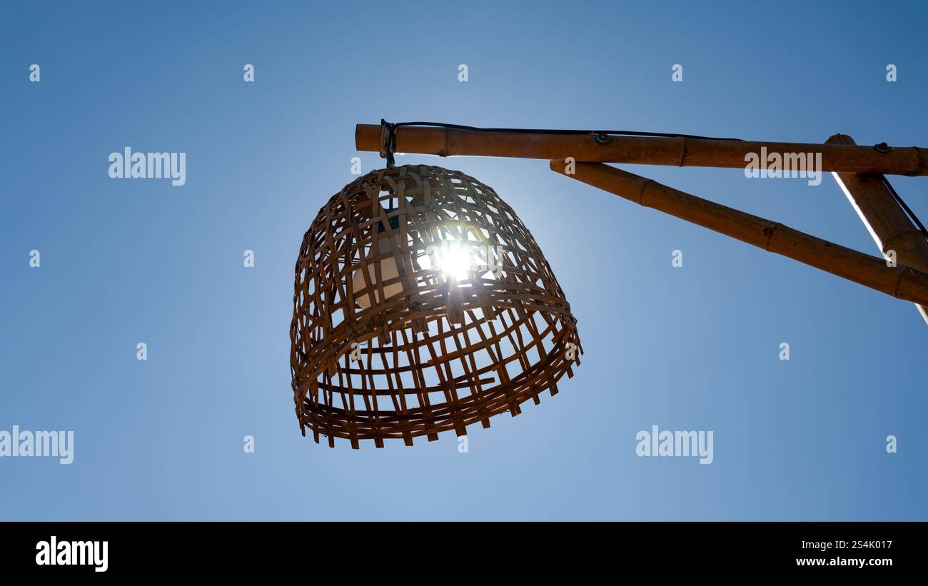 Garden Lights and Bamboo Items Stock Photo - Alamy