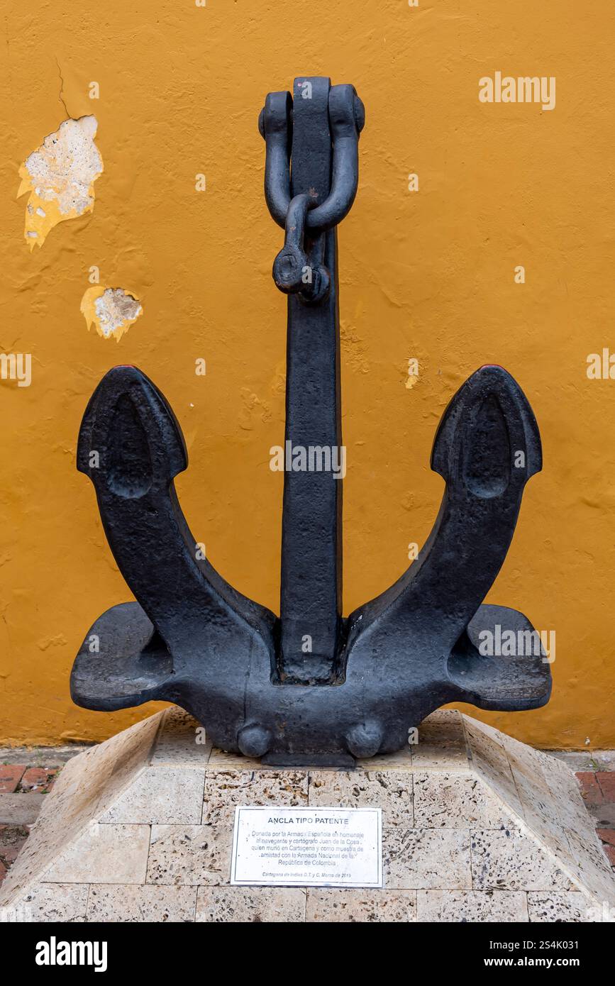 Ship Anchor. Caribbean Naval Museum, Historical Center, Cartagena de ...
