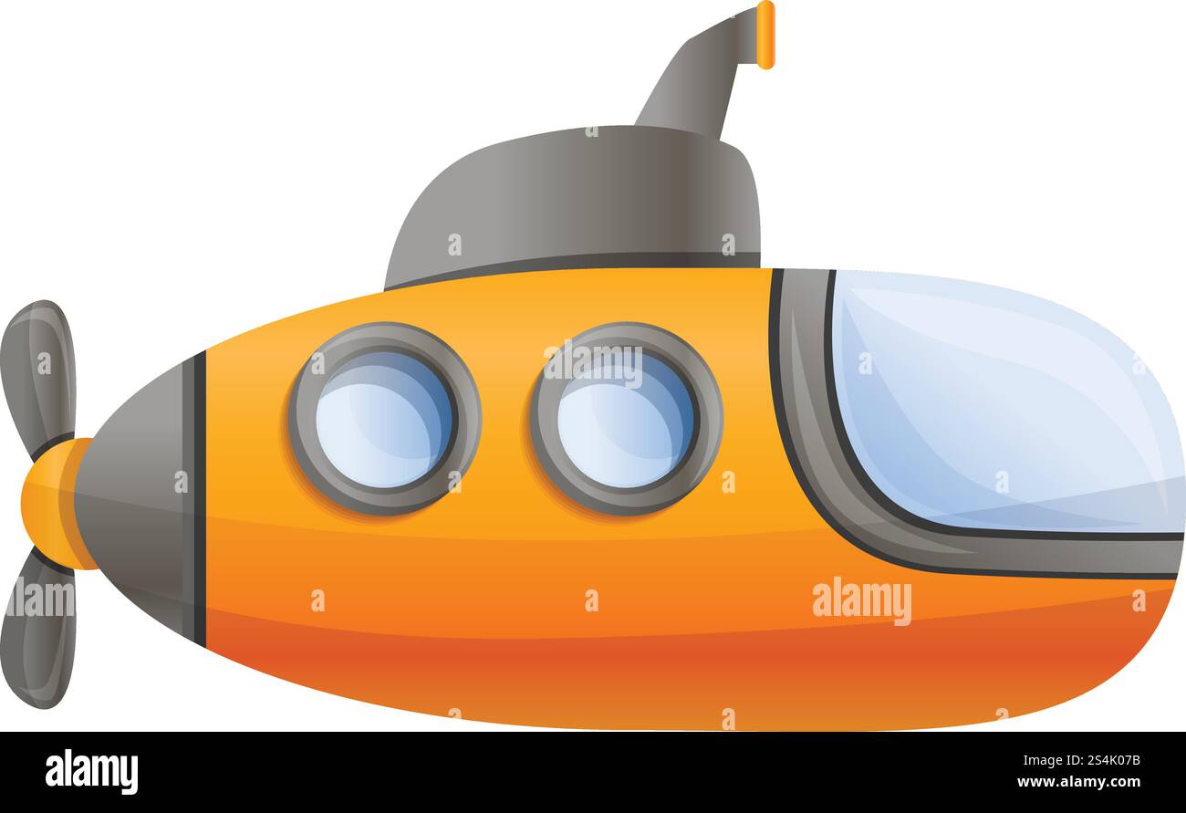 Yellow submarine icon. Cartoon of yellow submarine vector icon for web ...