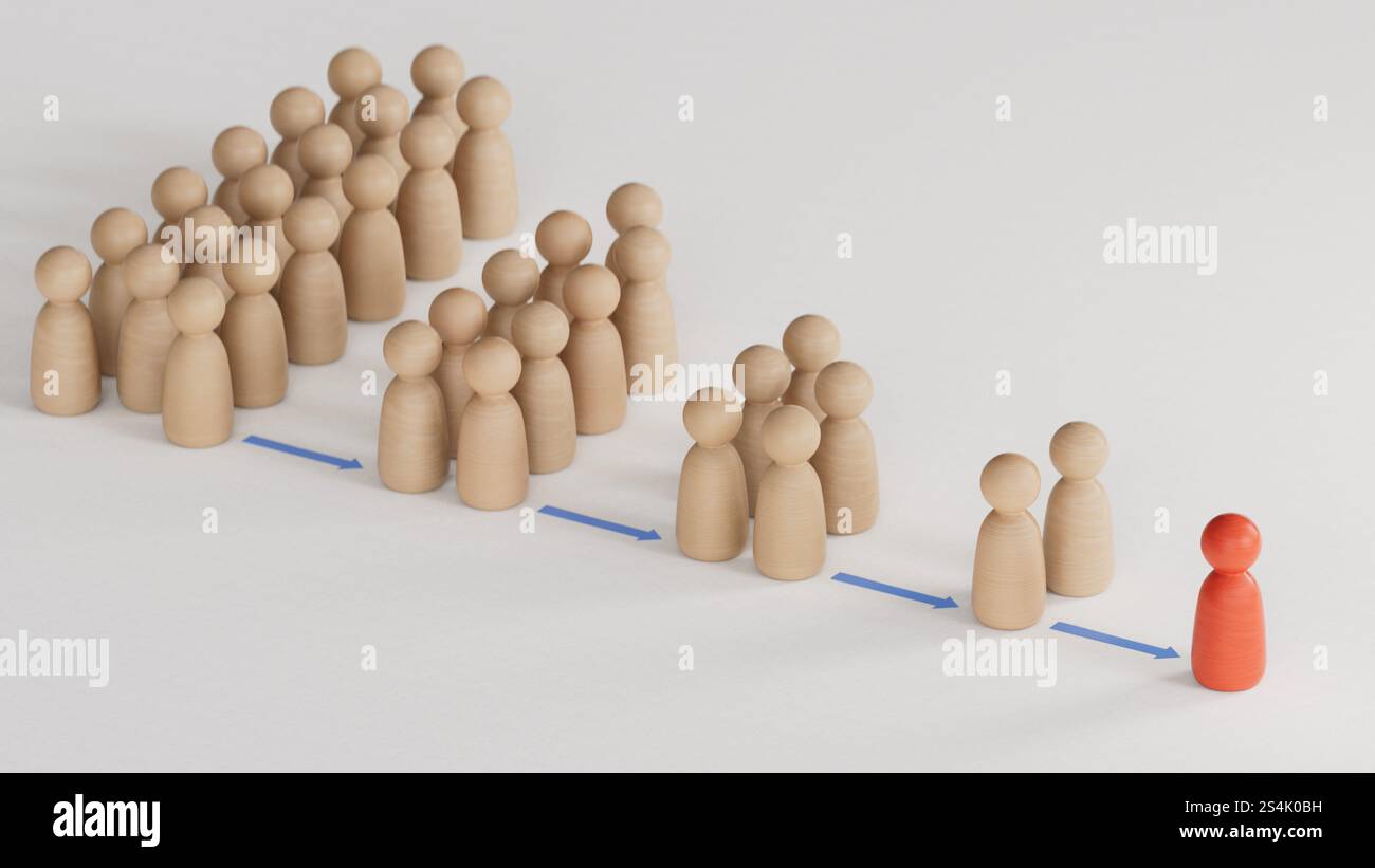 Inbound Marketing Principles with pawns signs and arrows. Stages from ...