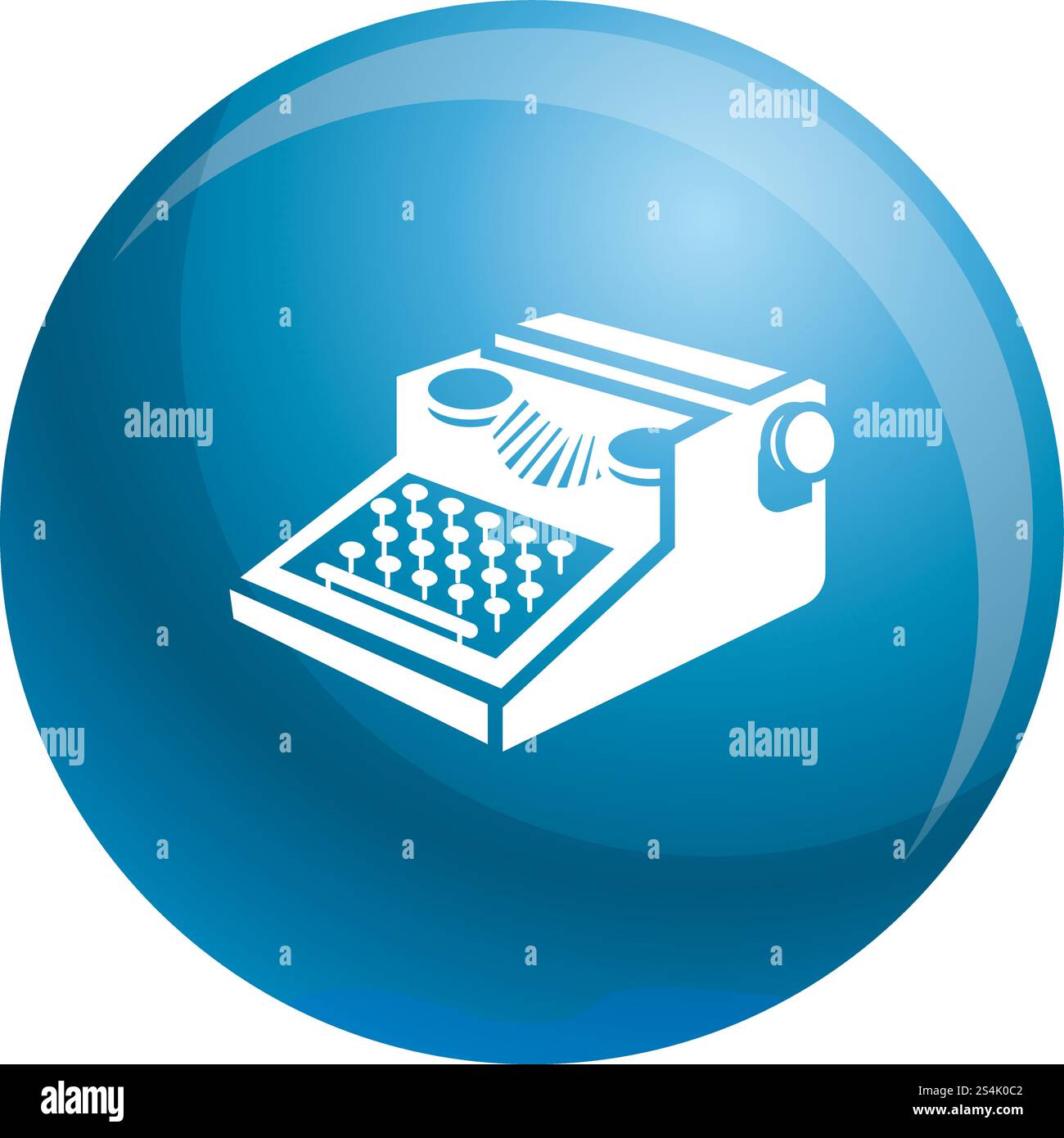 Newspaper typewriter icon. Simple illustration of newspaper typewriter vector icon for web ...