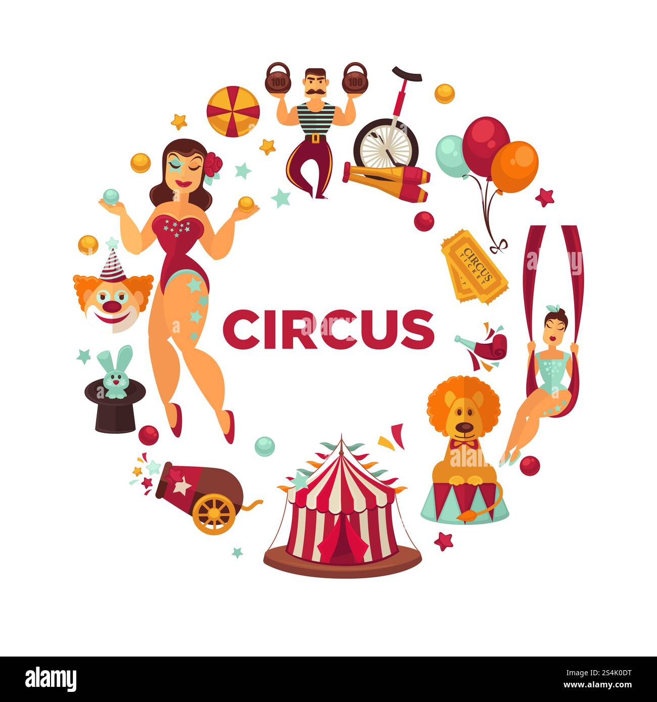 Amazing show at famous great circus promo poster. Traditional big ...