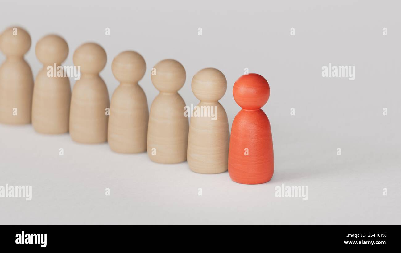 Leader of group. Leadership and teamwork concept. economic status and ...