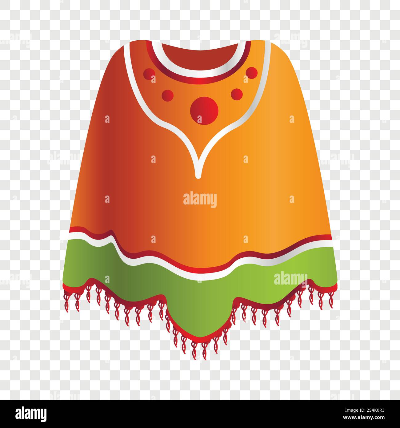 Mexican poncho icon. Cartoon of mexican poncho vector icon for web ...