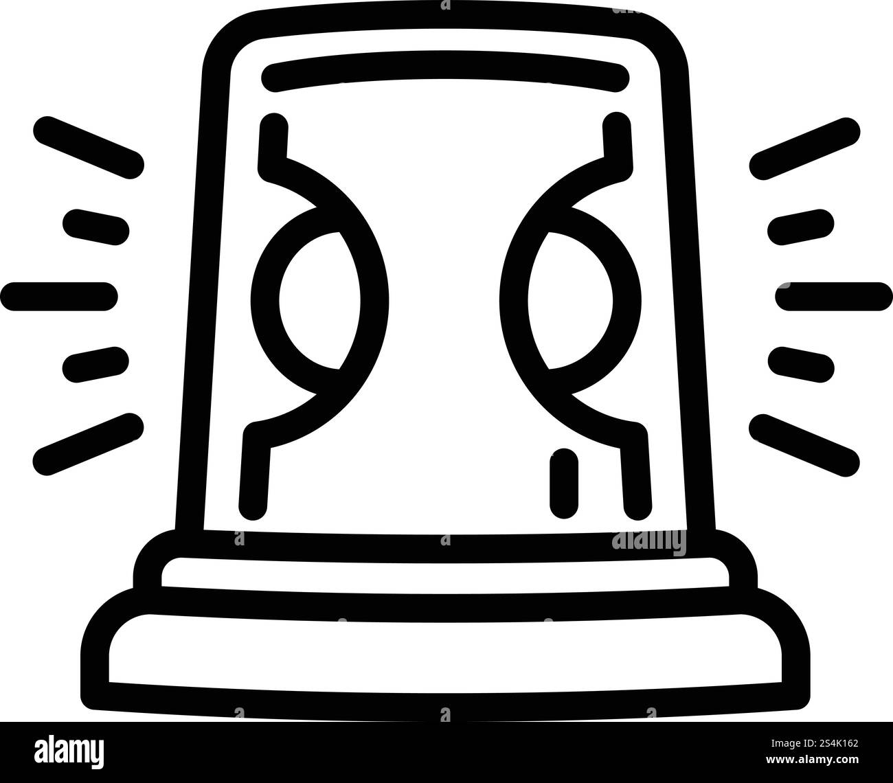 Flasher icon. Outline flasher vector icon for web design isolated on ...