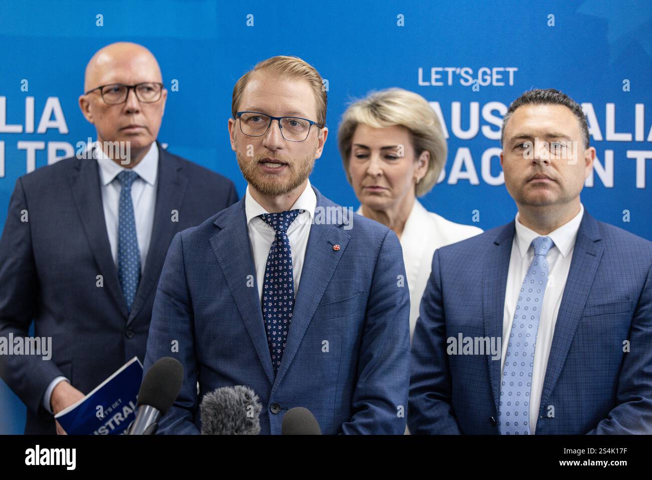 Melbourne, Australia. 13th Jan, 2025. Liberal candidate for Aston Manny ...
