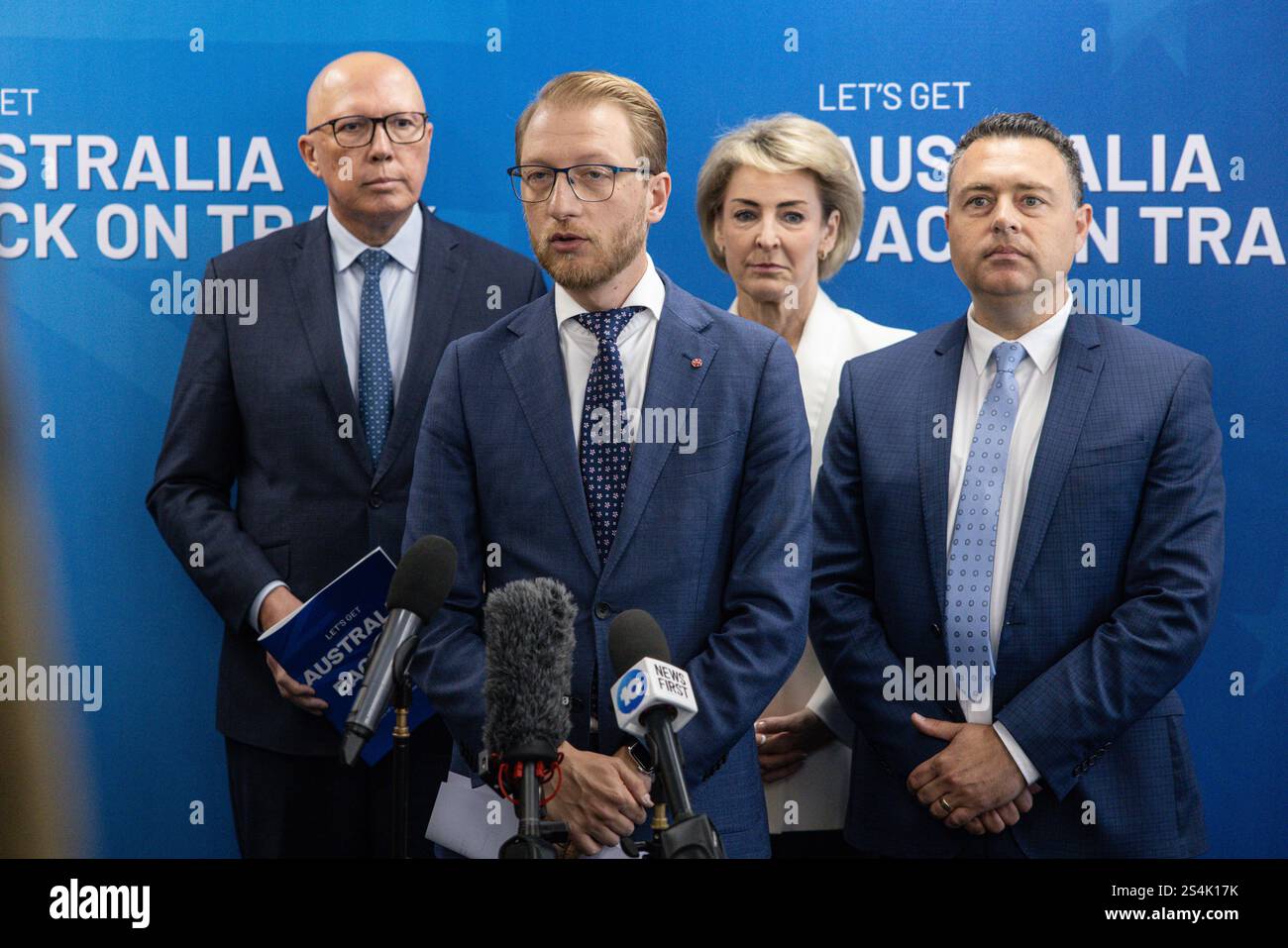 Melbourne, Australia. 13th Jan, 2025. Liberal candidate for Aston Manny ...