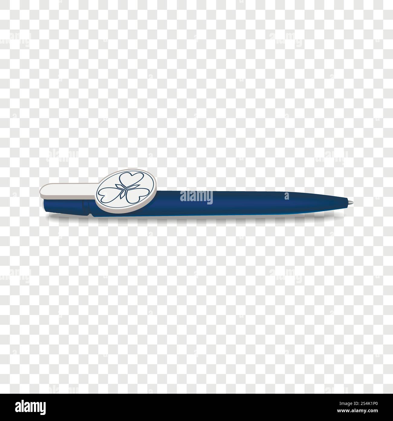 Blue pen icon. Realistic illustration of blue pen vector icon for web ...