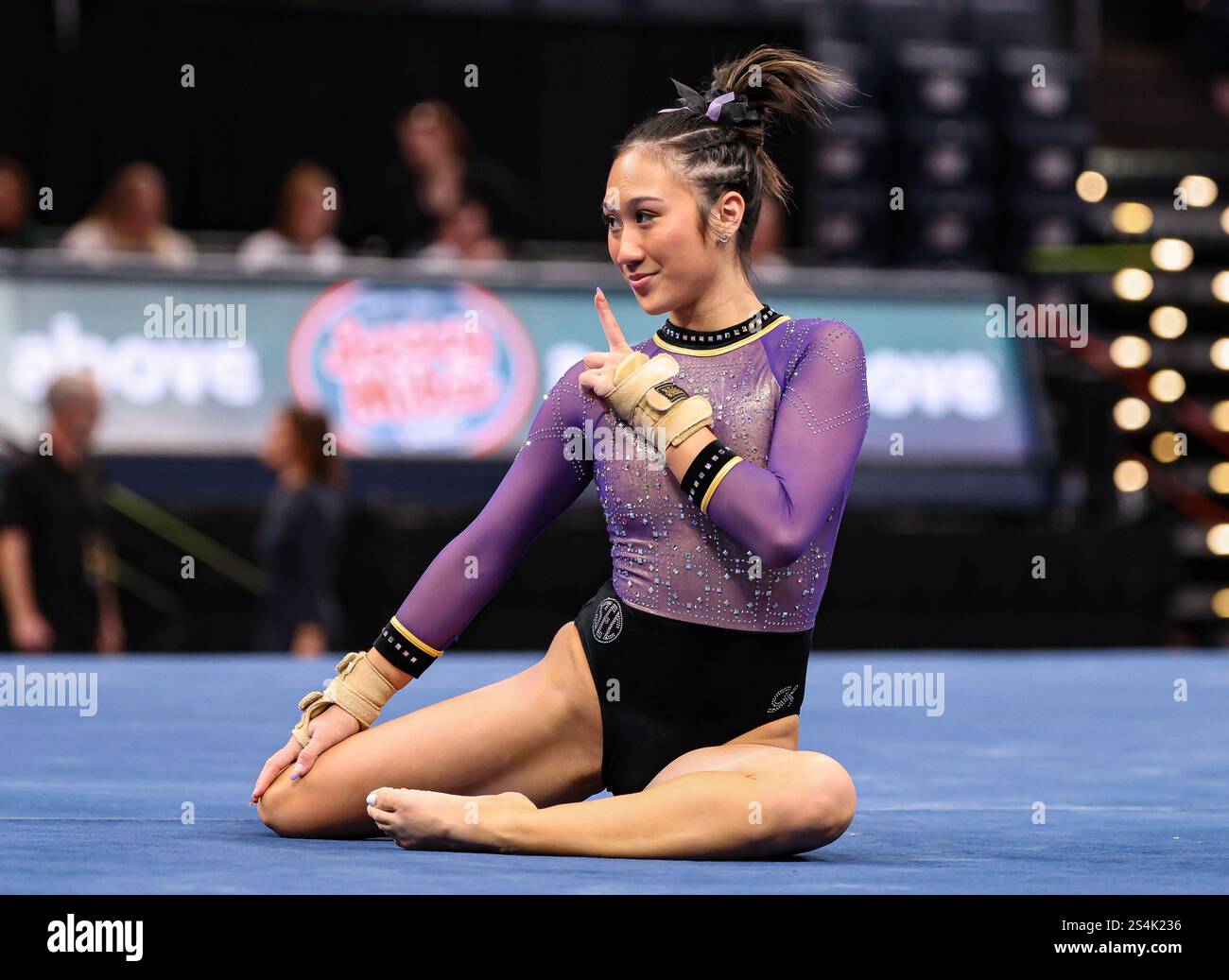 January 11, 2025: LSU's Kailin Chio on the floor exercise during Session 2 of the Sprouts ...