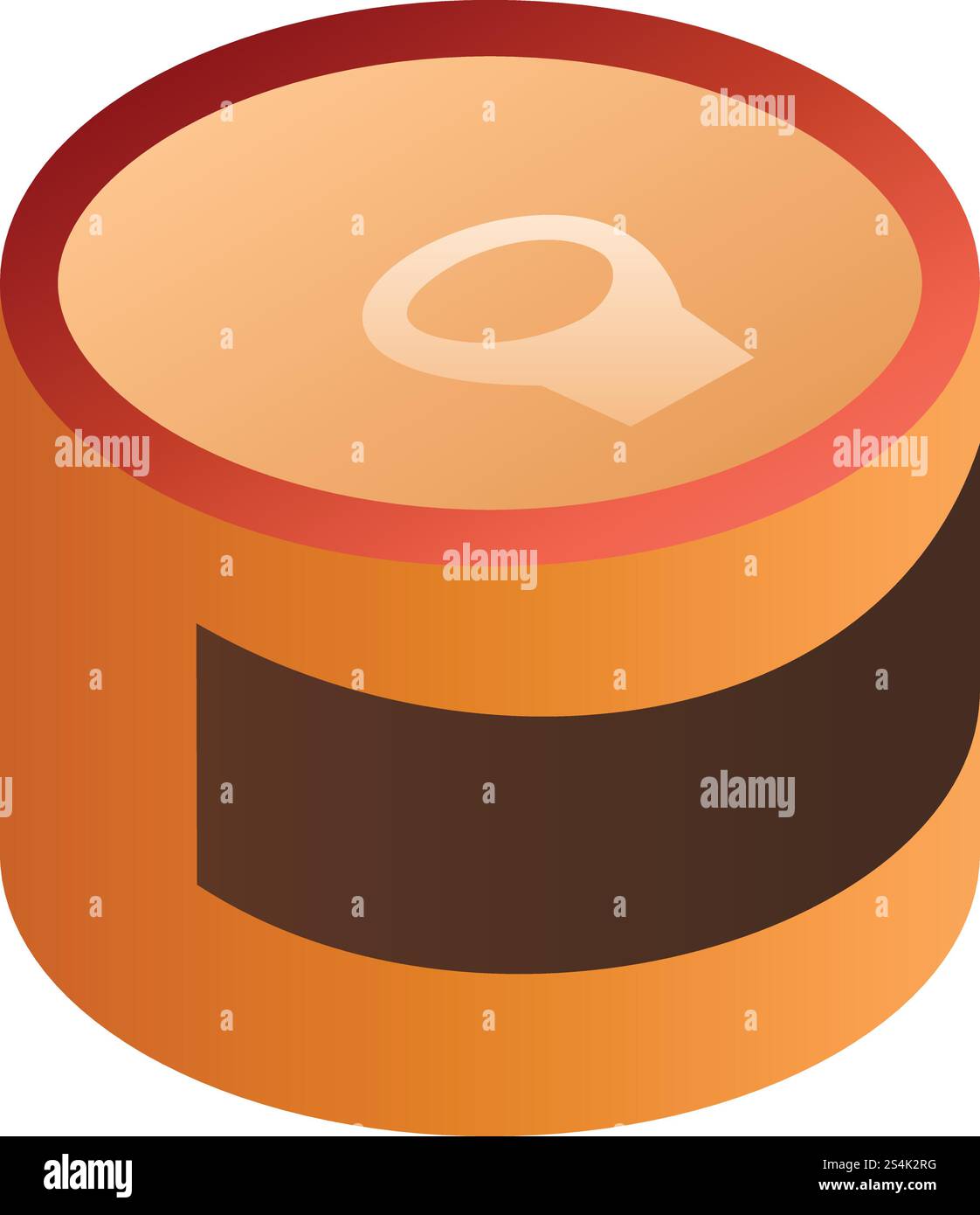 Brown tin can icon. Isometric of brown tin can vector icon for web ...