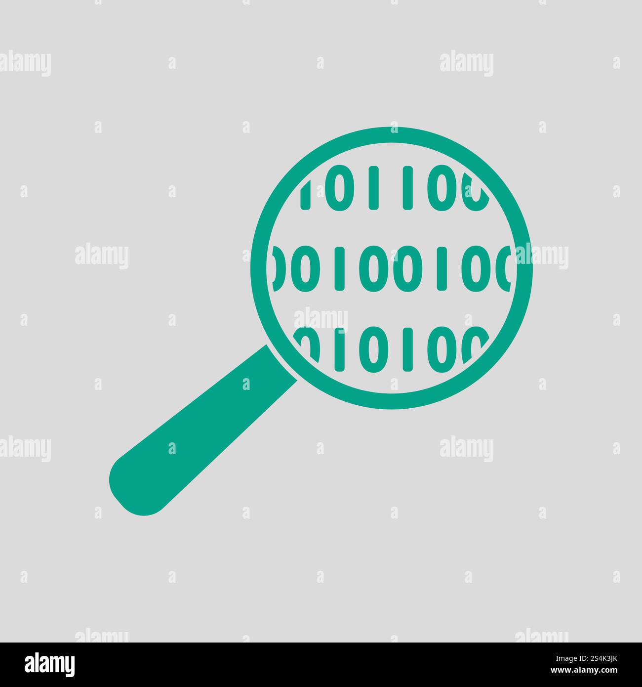 Data Analysing Icon. Green on Gray Background. Vector Illustration ...
