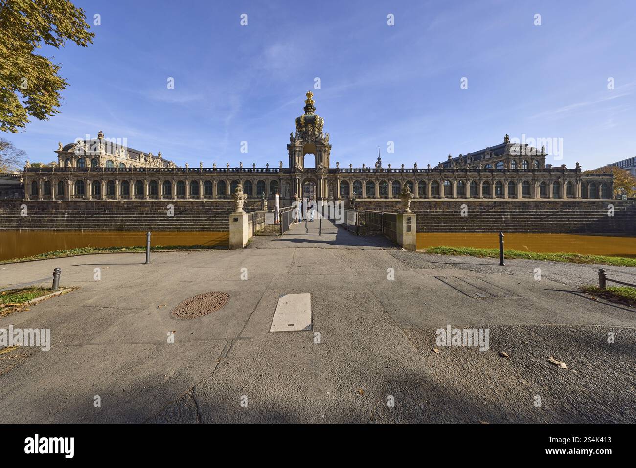 Dresden Zwinger, architectural style baroque, crown gate with moat ...