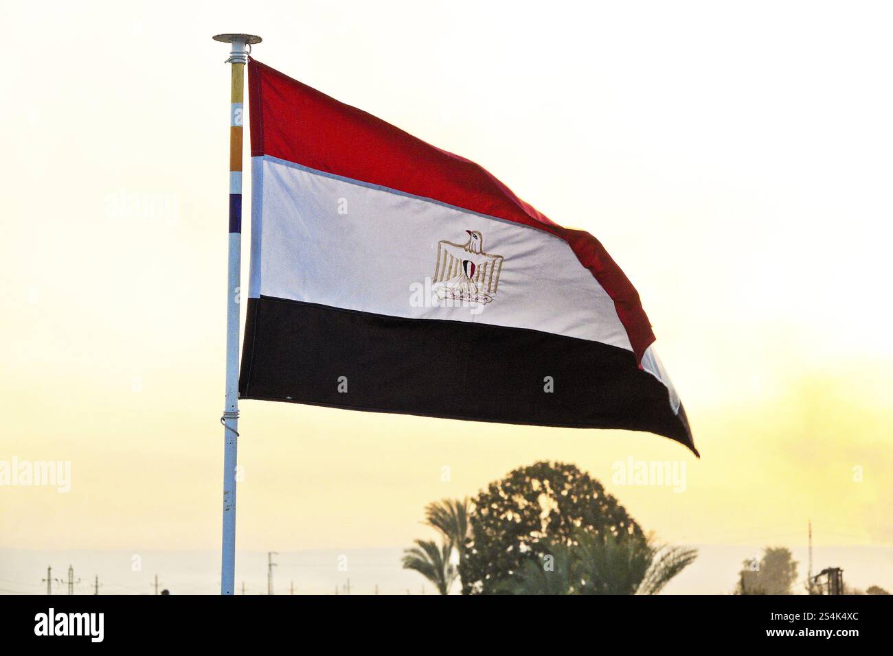 Egyptian flags blowing in wind hi-res stock photography and images - Alamy