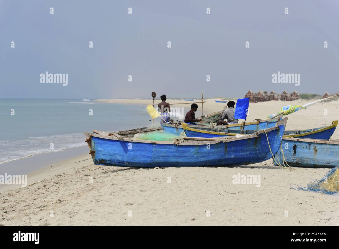 Kovalam, Malabar Coast, Malabar, Kerala, South India, Fishing boats on ...