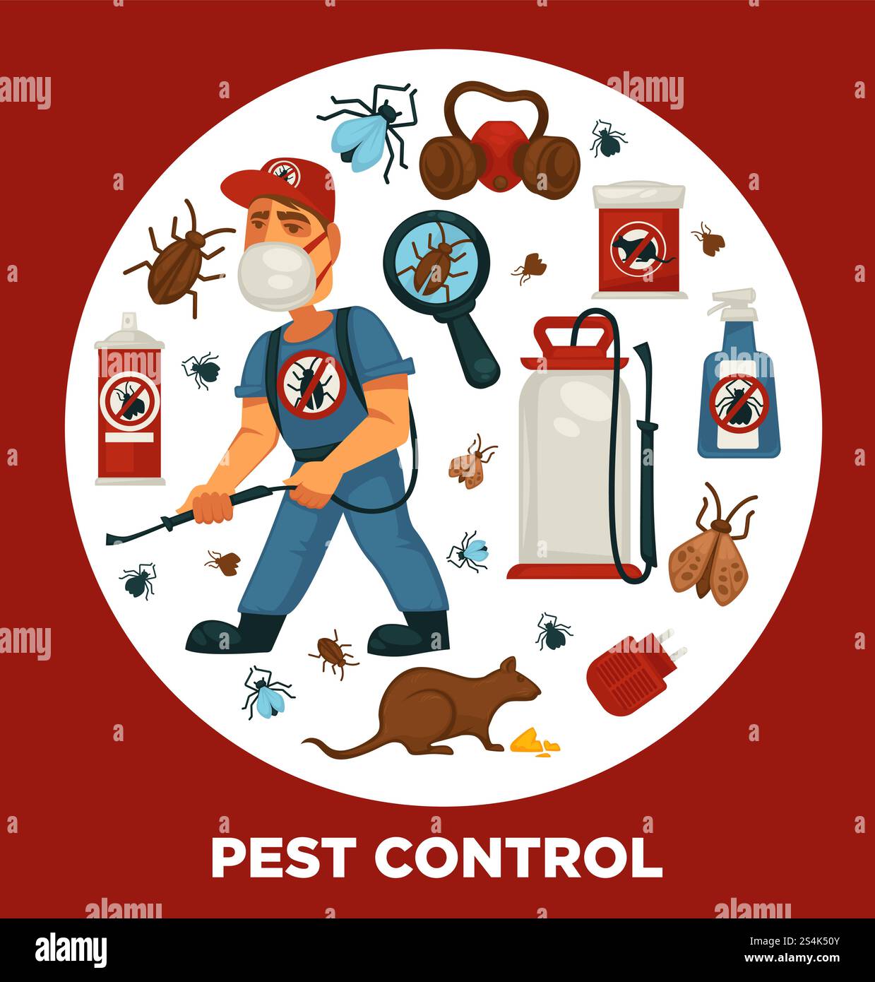 Extermination or pest control service company information poster ...