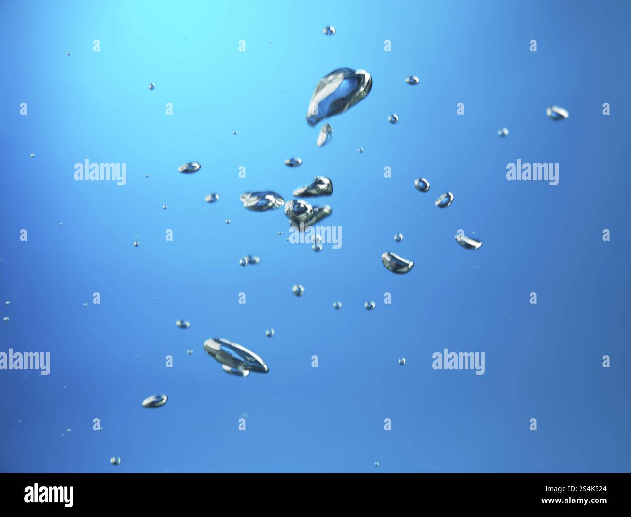 Oxygen bubble rising to the surface of water Stock Photo - Alamy