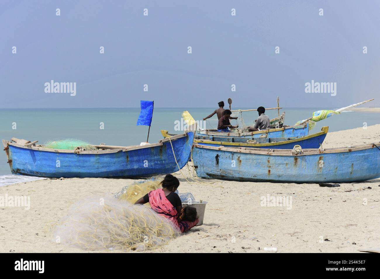 Kovalam, Malabar Coast, Malabar, Kerala, South India, Fishermen and ...