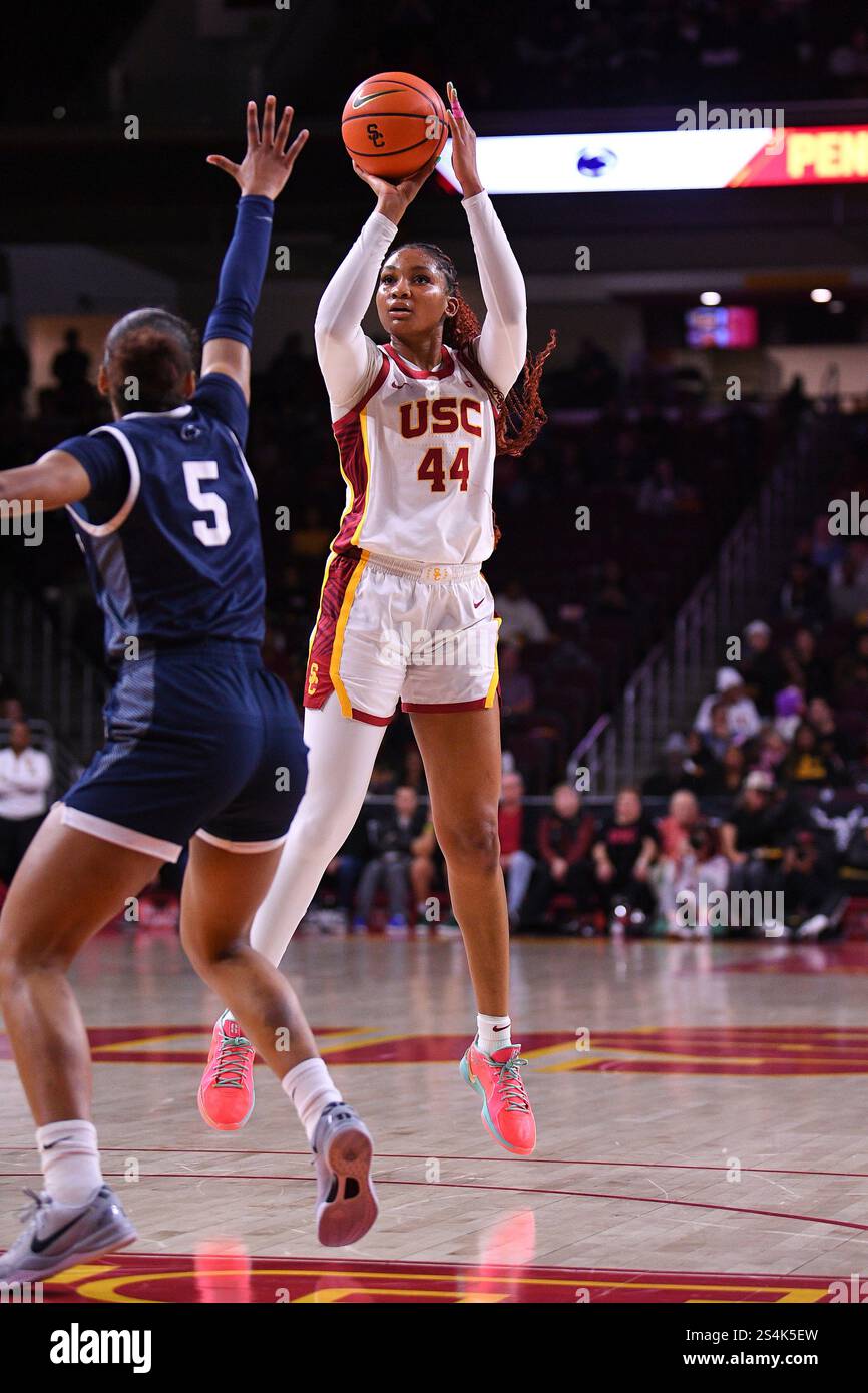 LOS ANGELES, CA - JANUARY 12: USC Trojans forward Kiki Iriafen (44 ...