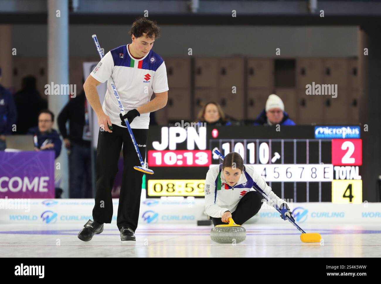 Turin, Italy. 12th Jan, 2025. Giulia Zardini Lacedelli (R) and ...