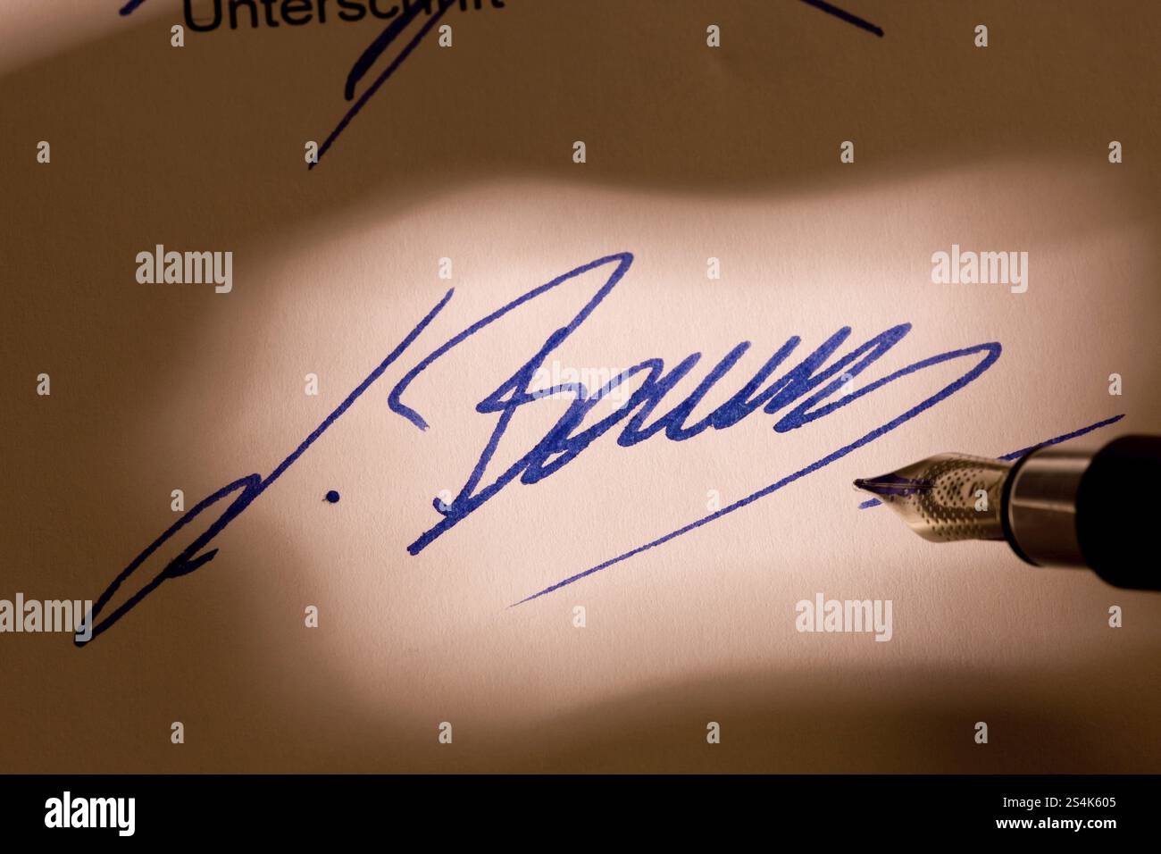 Signature under a handwritten document or letter Stock Photo - Alamy