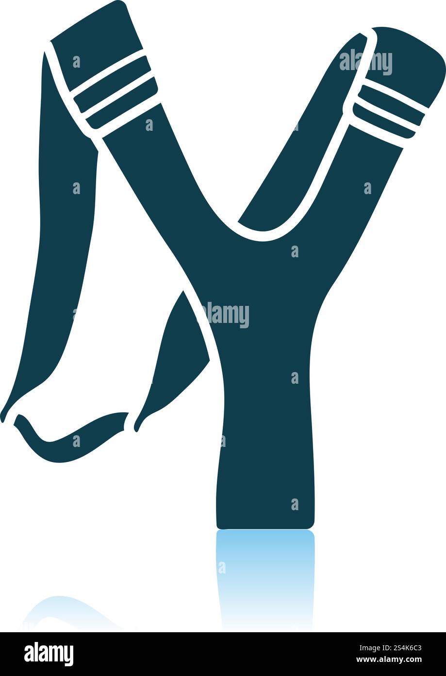 Hunting Slingshot Icon. Shadow Reflection Design. Vector Illustration ...