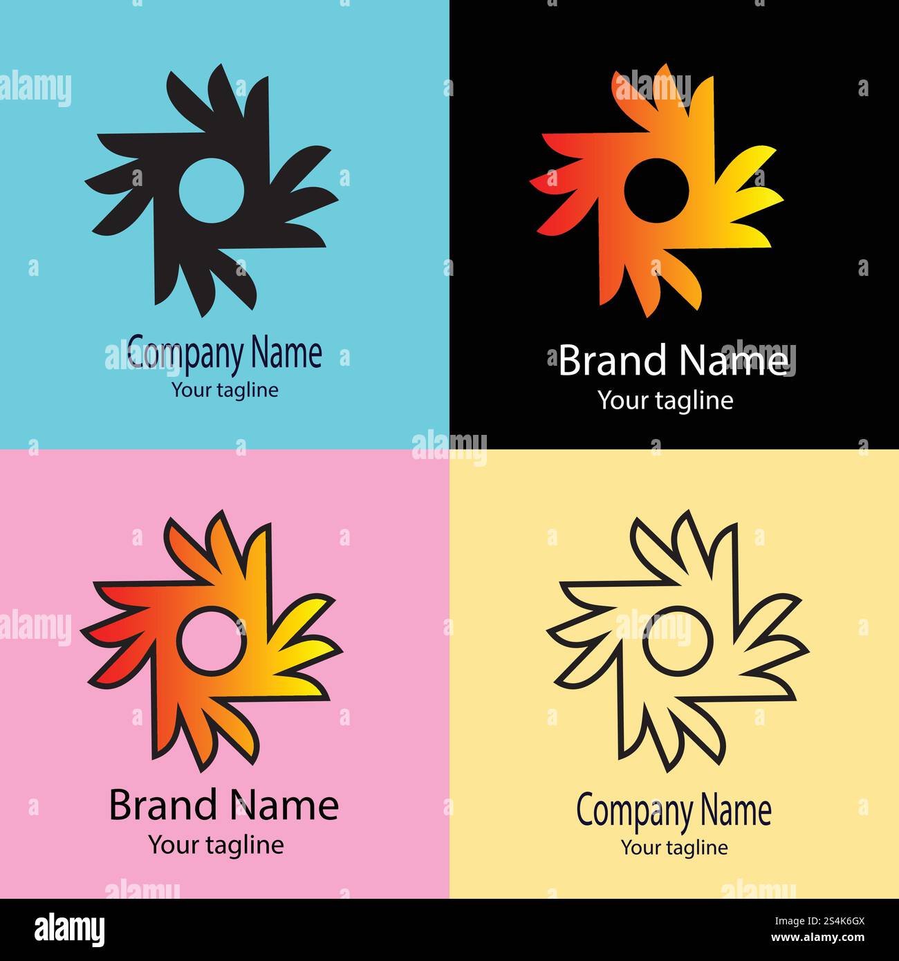 Simple logo design for business company Stock Vector Image & Art - Alamy