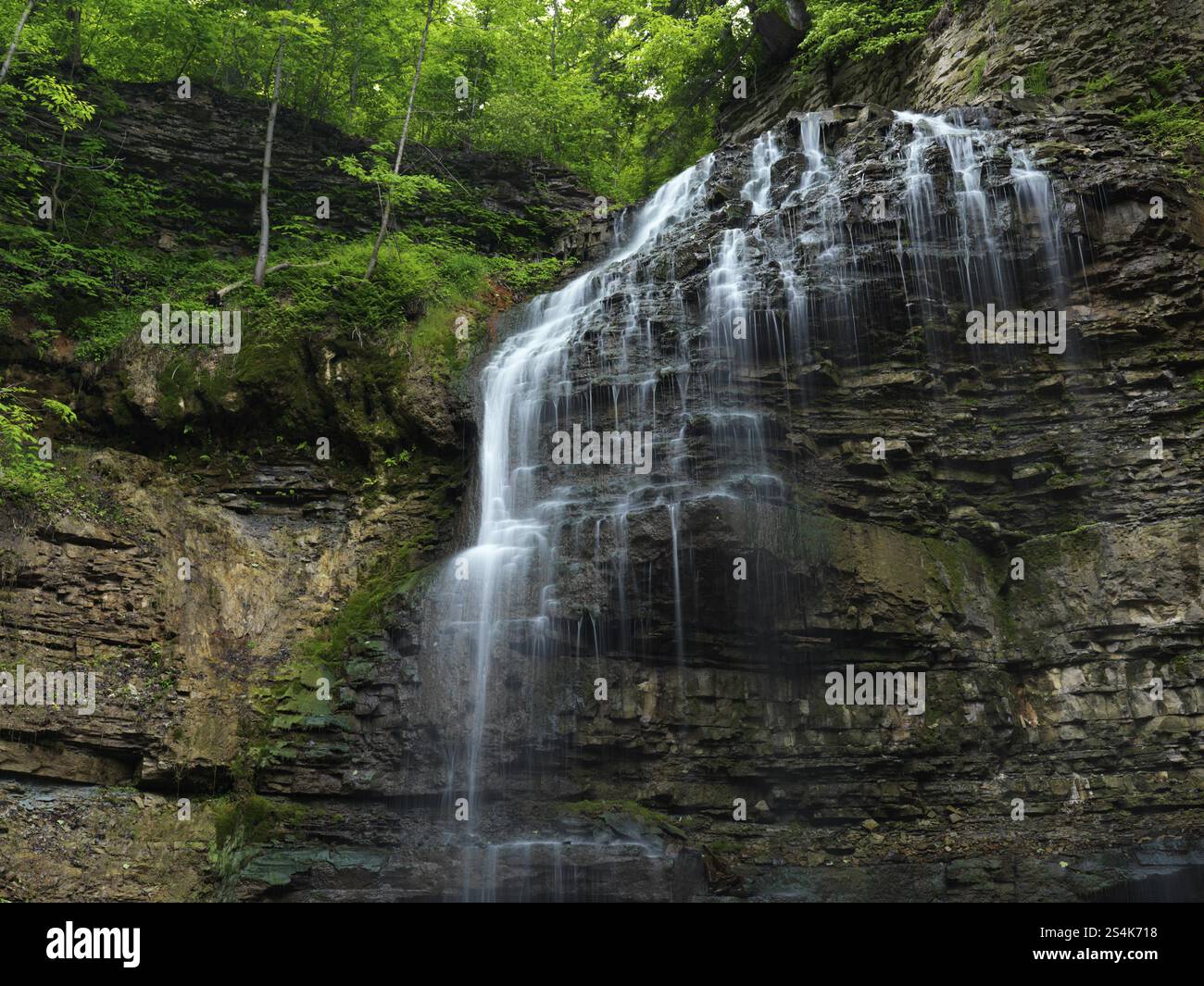 Beautiful waterfall Tiffany Falls. Hamilton Ontario Canada Stock Photo ...