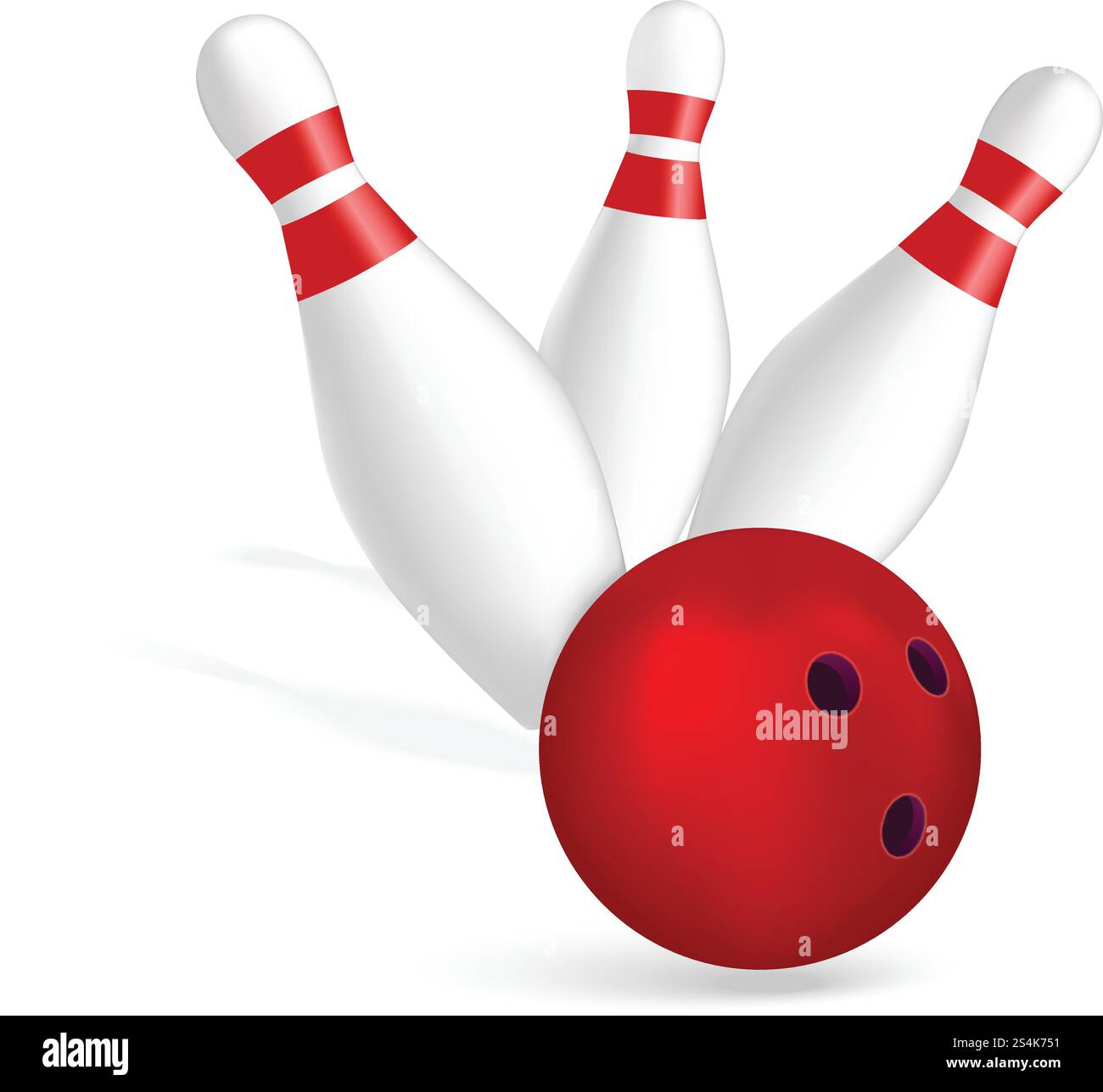 Bowling strike icon. Realistic illustration of bowling strike vector ...