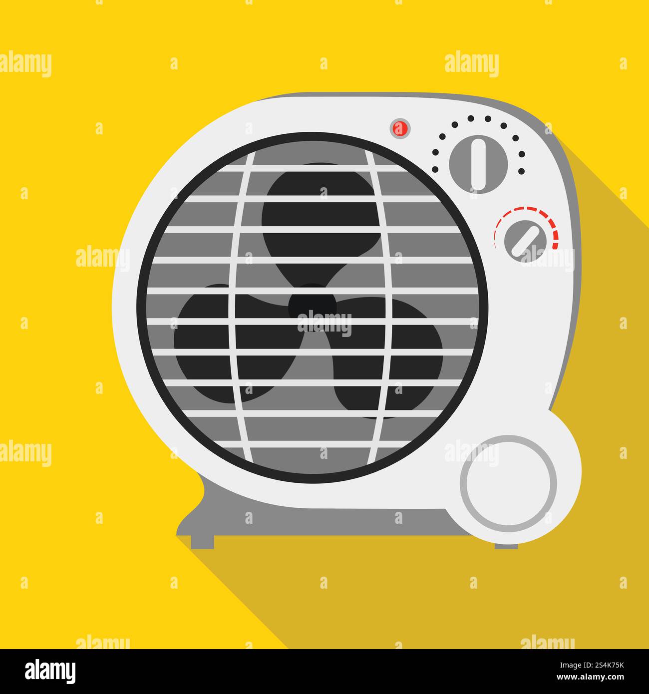 Round fan heater icon. Flat illustration of round fan heater vector ...