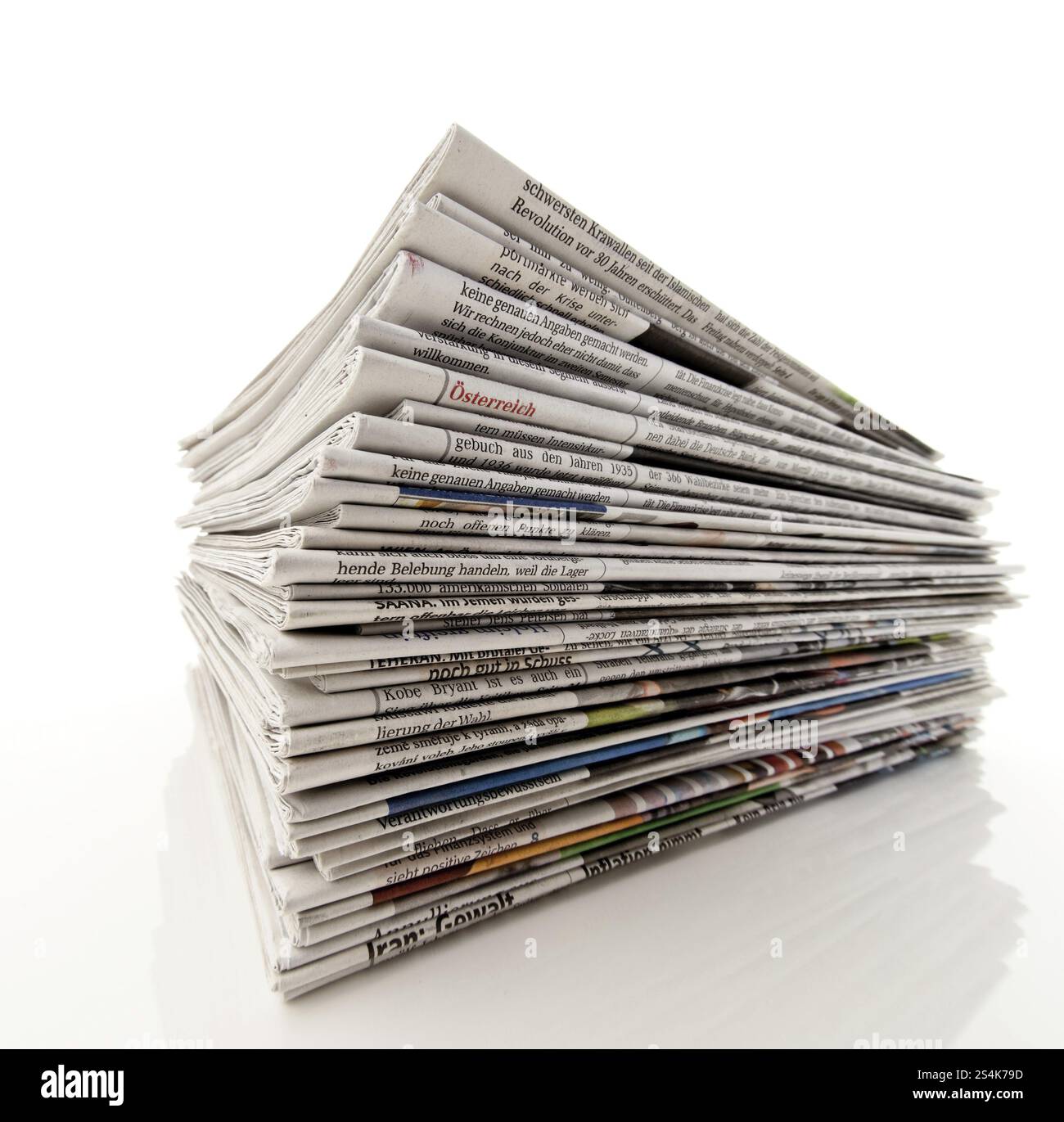 Old newspapers and magazines in a pile, Austria, Europe Stock Photo - Alamy