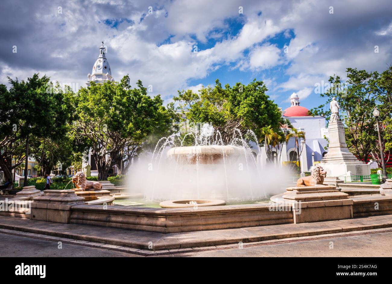 Ponce, Puerto Rico - March 5, 2018: Fuente de Los Leones (Lions ...