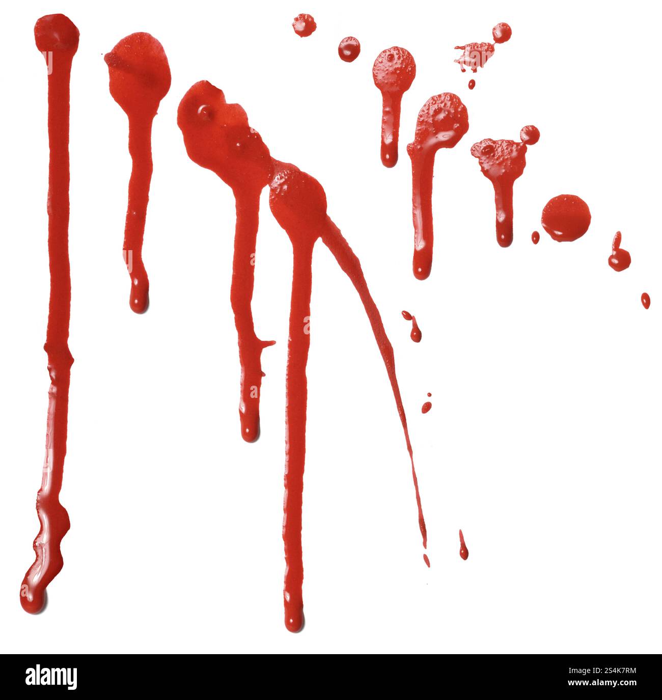 Abstract stock photo of Red paint drips texture over white canvas ...