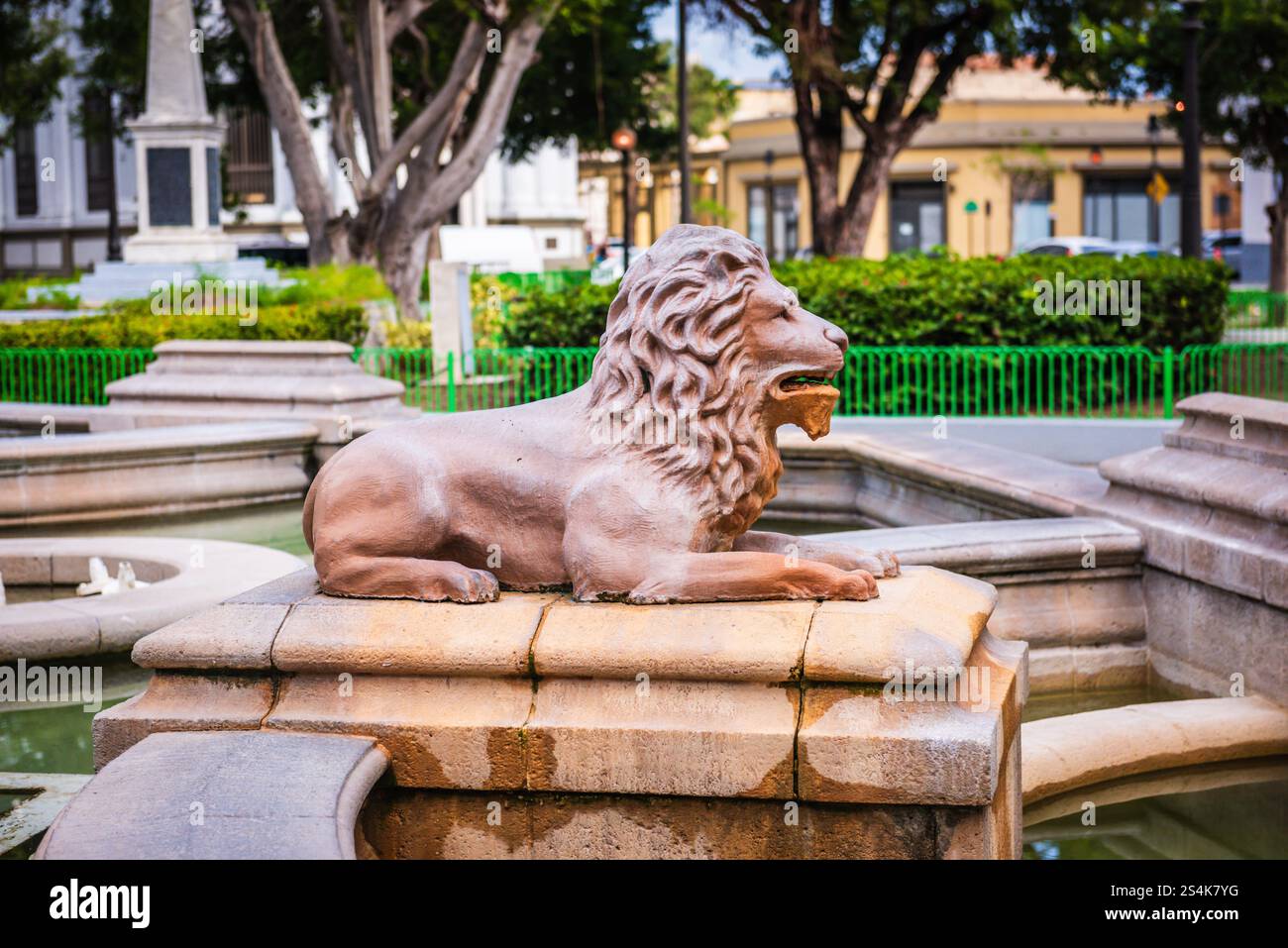 Ponce, Puerto Rico - March 5, 2018: Fuente de Los Leones (Lions ...