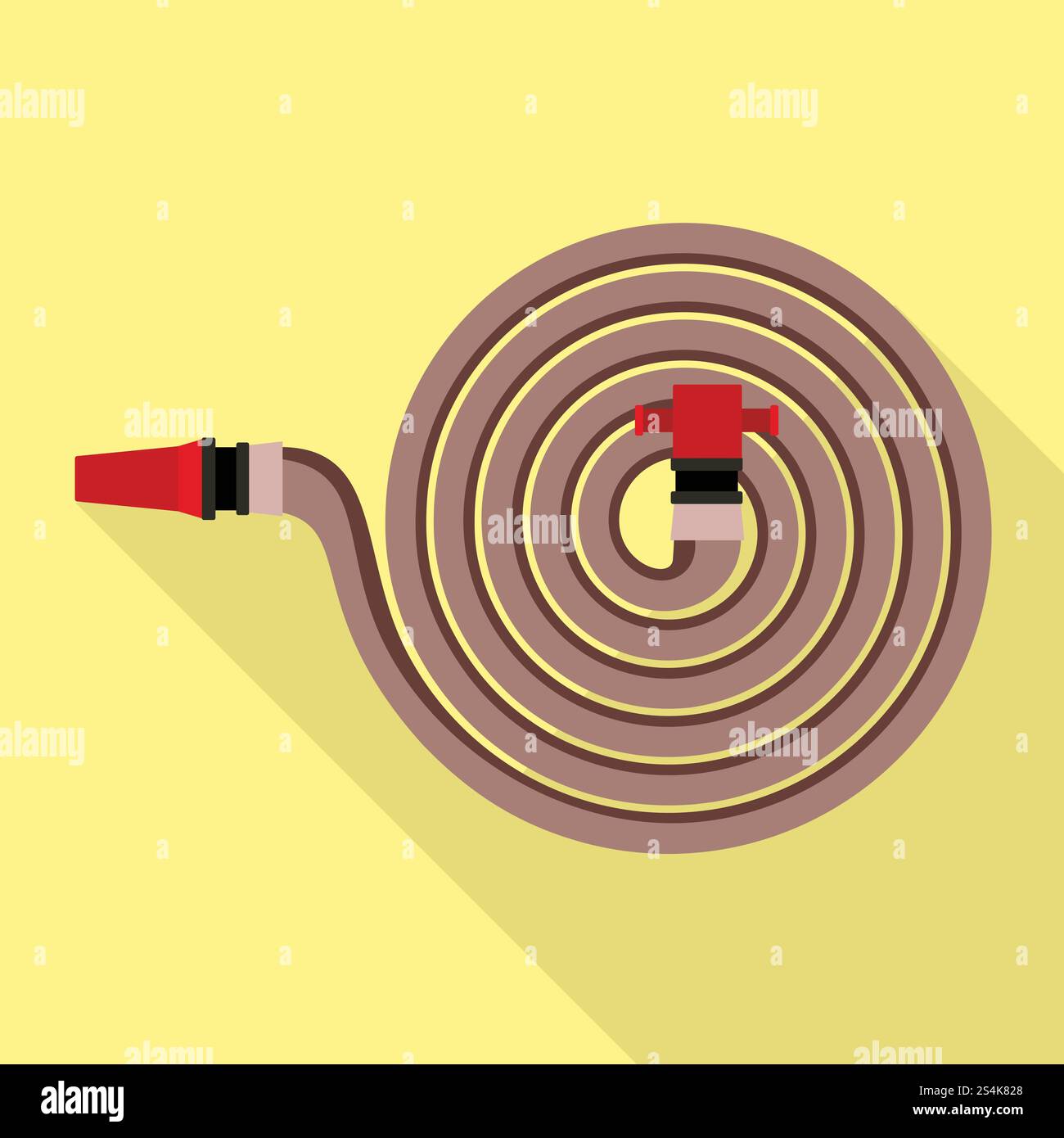 Fire hose icon. Flat illustration of fire hose vector icon for web ...