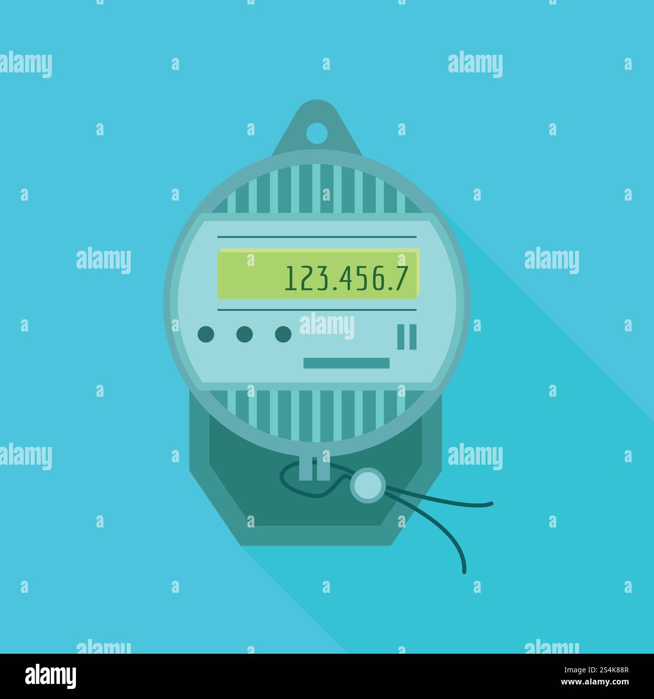 Electric meter icon. Flat illustration of electric meter vector icon ...