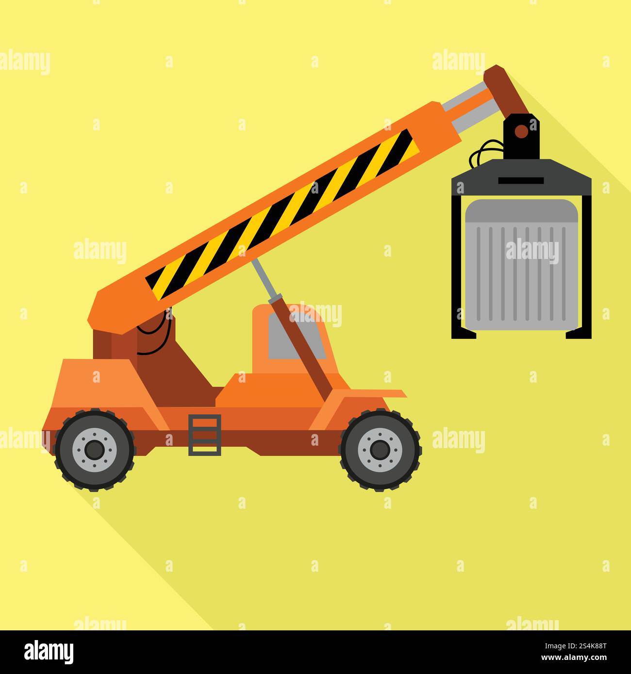 Aerial view lifting crane Stock Vector Images - Alamy