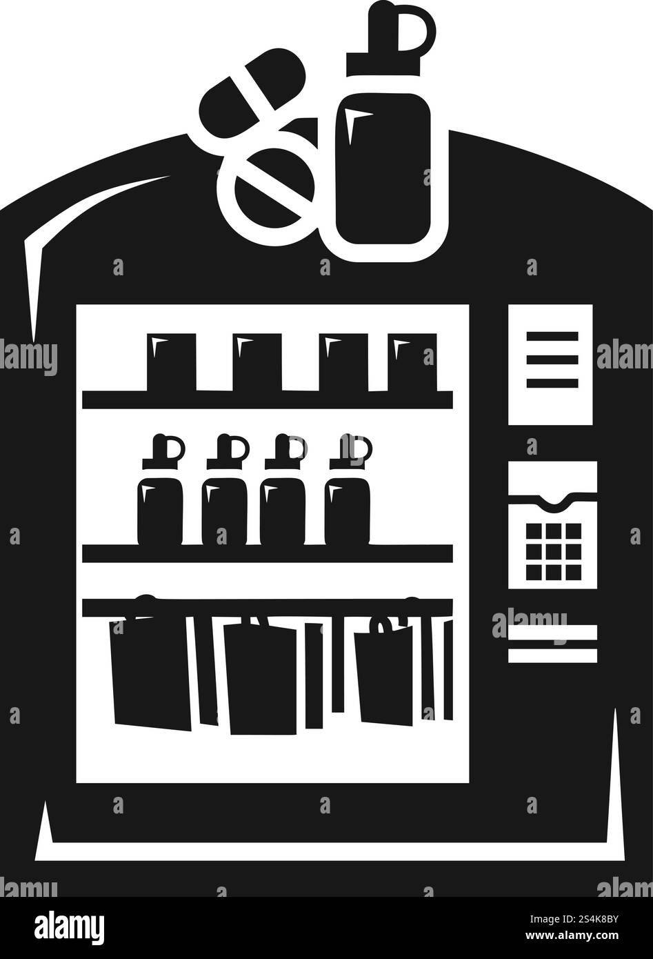 Medical vending machine icon. Simple illustration of medical vending ...