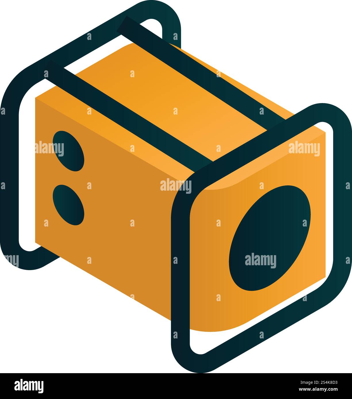 Electric motor generator icon. Isometric of electric motor generator ...